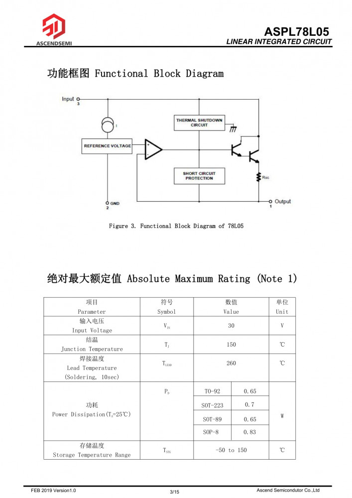 ASPL78L05DI-R datasheet page 3