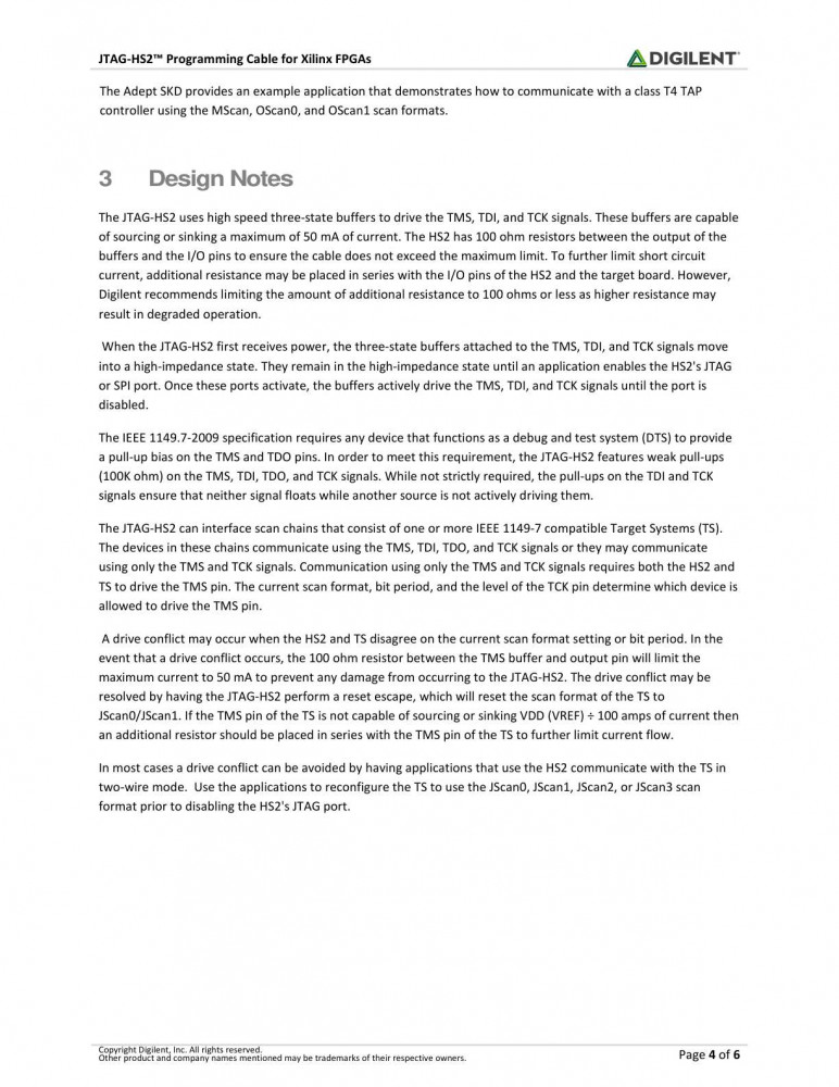 JTAG-HS2 document page 4