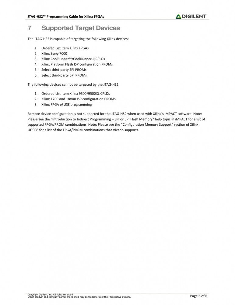 JTAG-HS2 document page 6