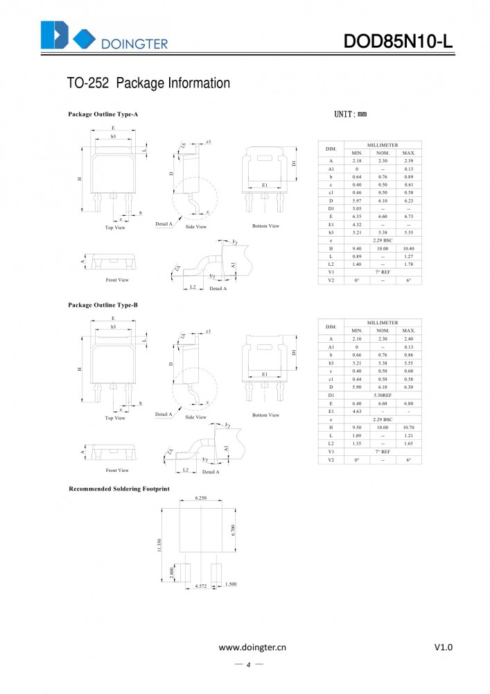 DOD85N10-L datasheet page 4