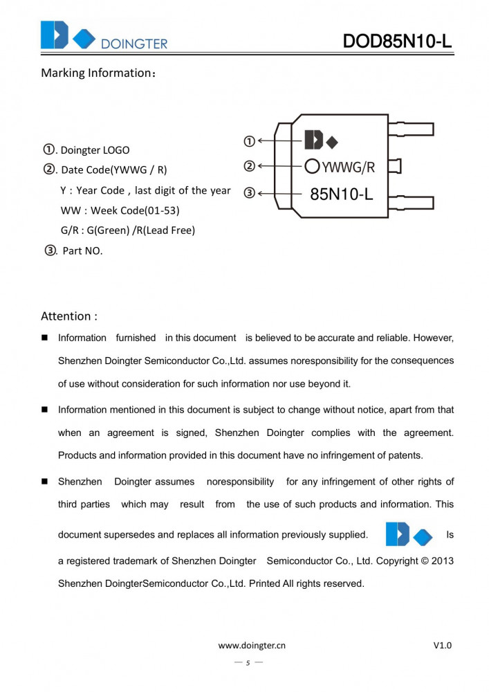 DOD85N10-L datasheet page 5