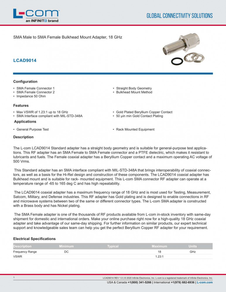 LCAD9014 technical document page 1
