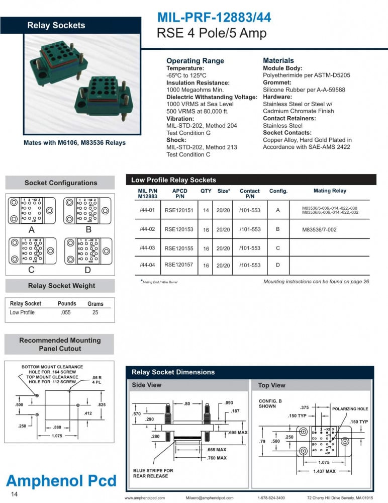Amphenol relay socket document page 9