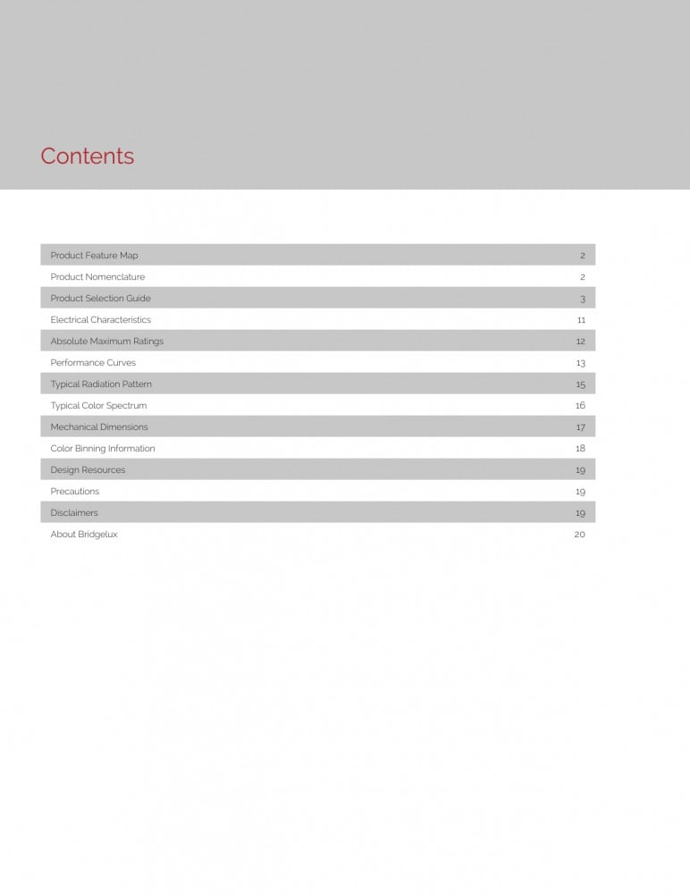 Bridgelux E6 datasheet page 3