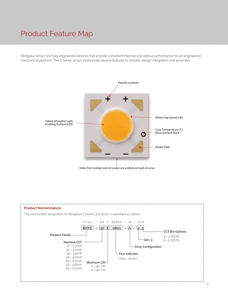 Bridgelux E6 datasheet page 4
