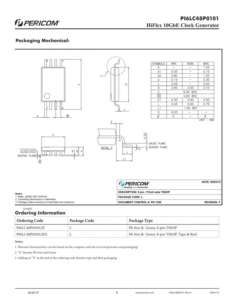 PI6LC48P0101LIE datasheet page 9
