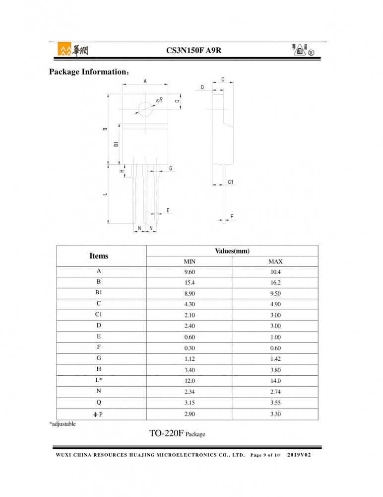 CS3N150FA9R datasheet page 9