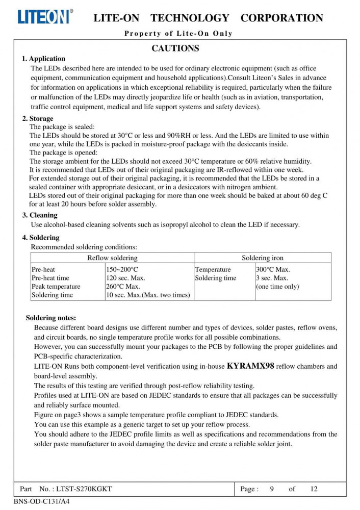 LTST-S270KGKT datasheet page 10