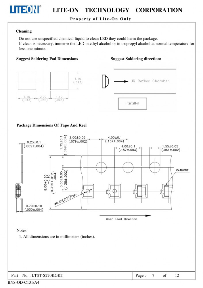LTST-S270KGKT datasheet page 8