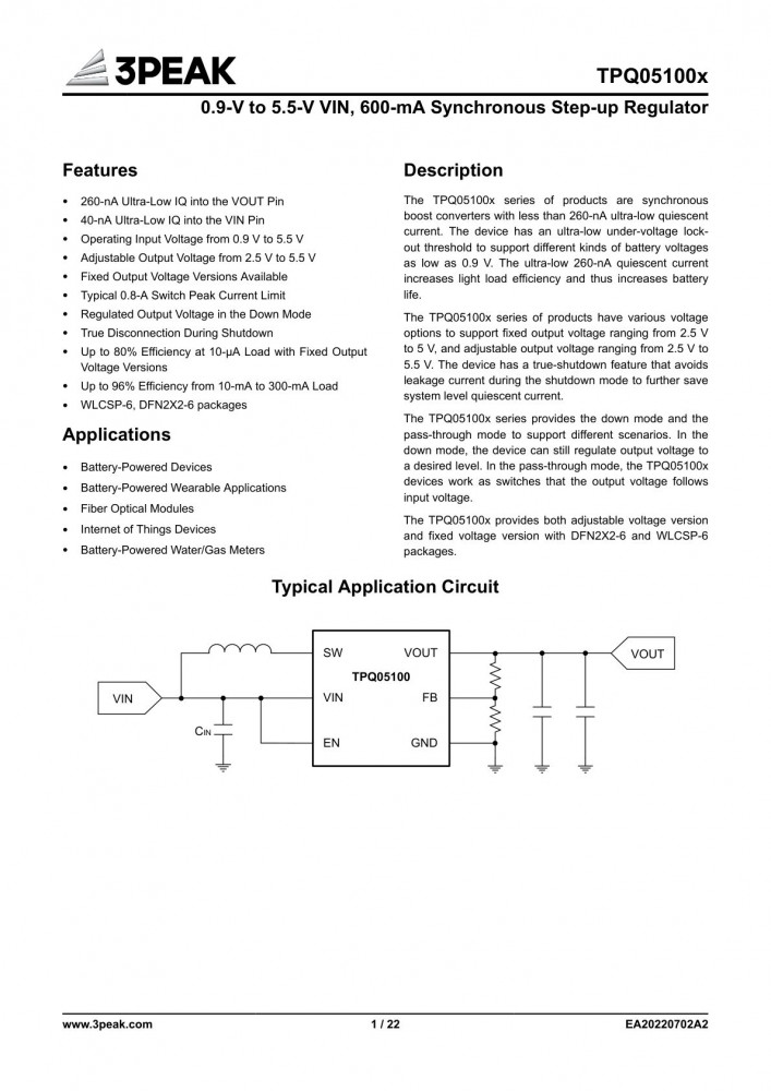 TPQ051007-DFOR datasheet page 1