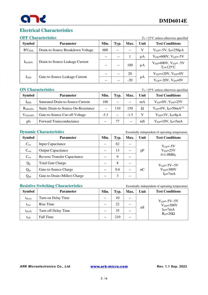 DMD6014E datasheet page 2