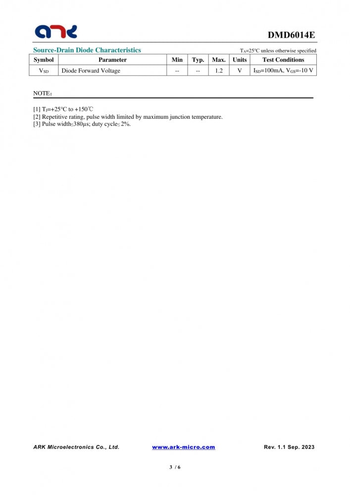 DMD6014E datasheet page 3