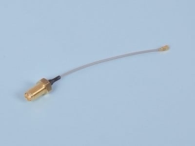 FAKRA SMB Straight Plug Keying Code L Carmine Red to SMA Straight Plug on LMR240 Cable, 3505.00mm Length, 50 Ohms