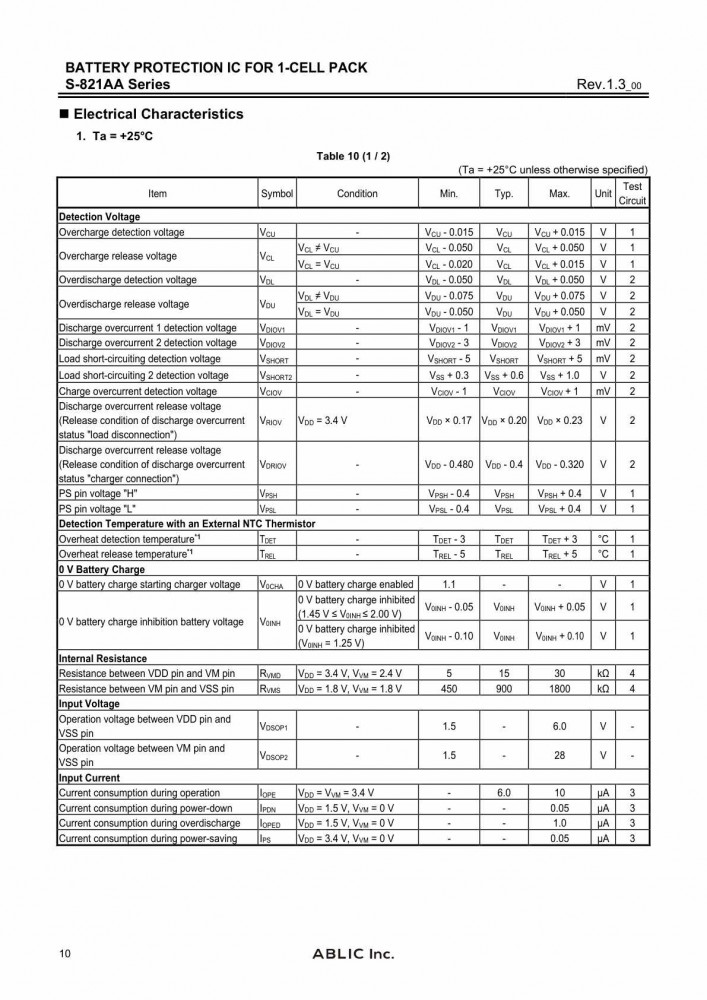 S-821AA datasheet page image 10