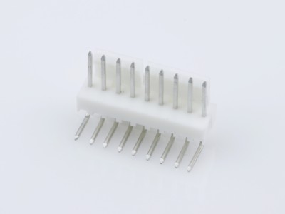 Mini-Fit Max Right-Angle Header, Single Row, Through Hole, 3 Circuits, Matte Tin (Sn) Plating, Black, Glow-Wire Capable, Tray