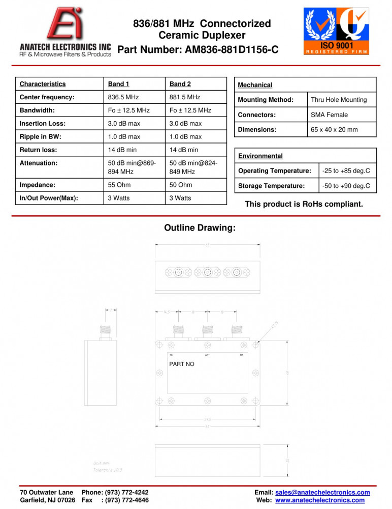 AM836-881D1156-C technical drawing