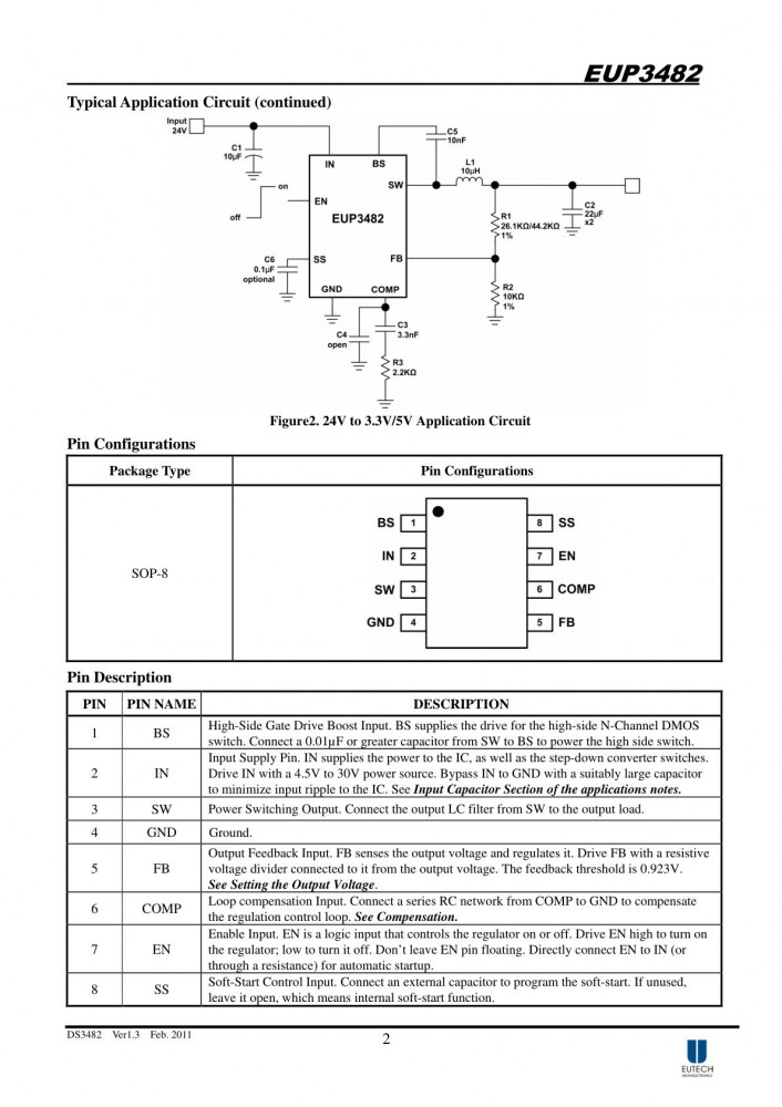 EUP3482DIR1 datasheet page 2