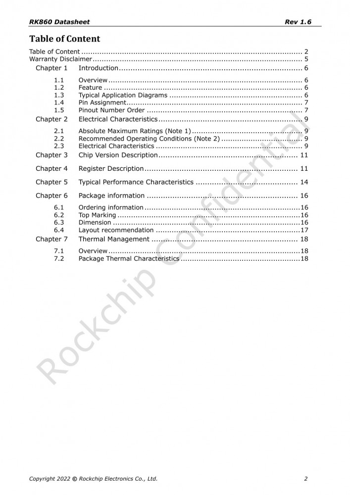 RK860 datasheet page 2