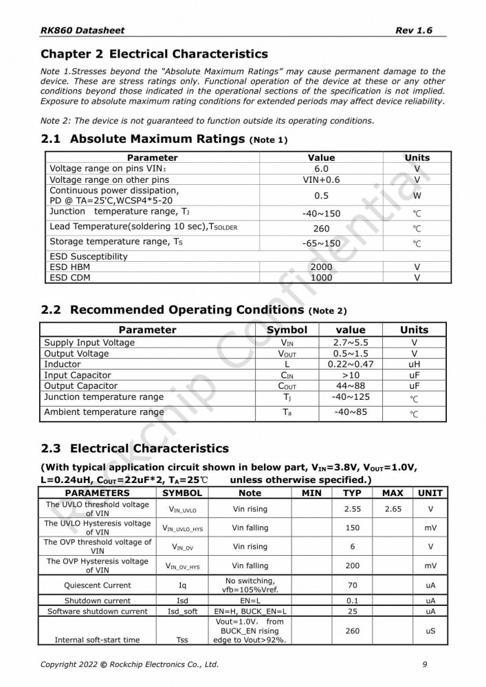 RK860 datasheet page 9