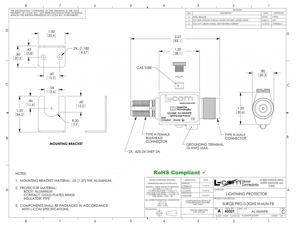AL-NMNFB-3 technical documentation page