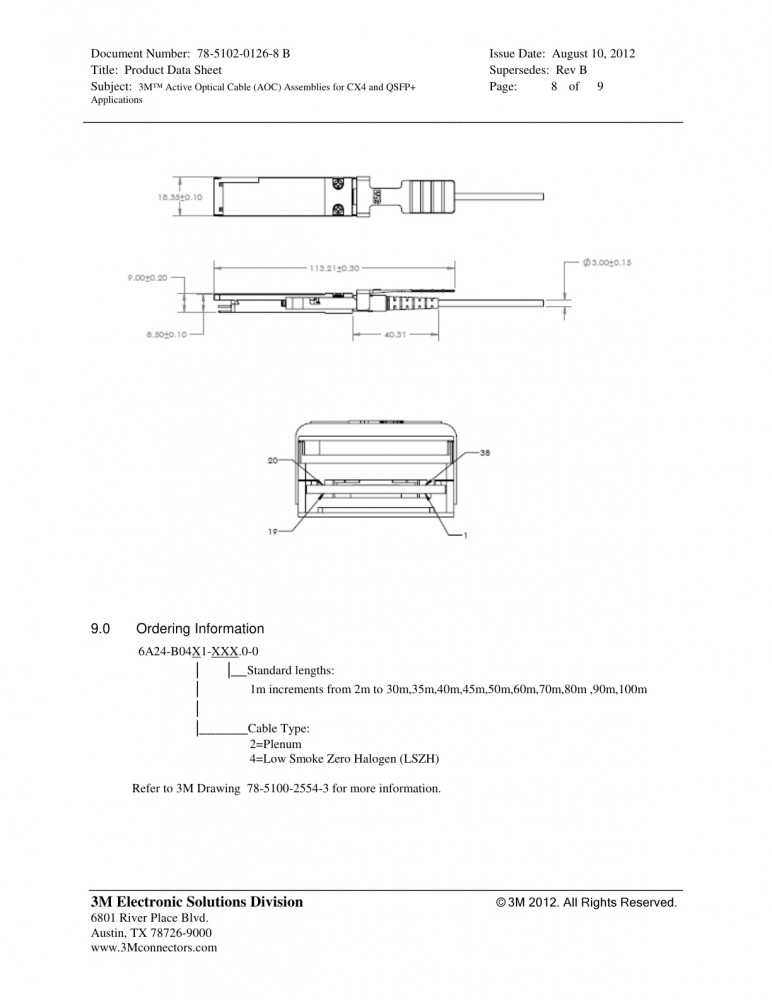 3M 6A24-B0421-010.0-0 product data sheet page 9