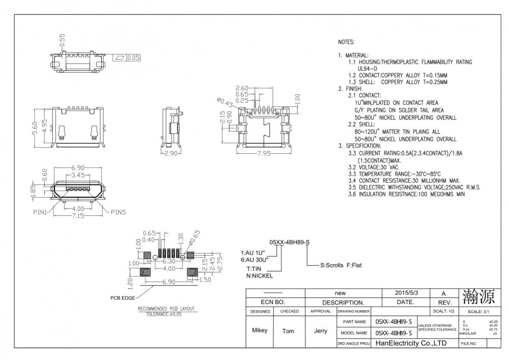 051T-4BH89-S technical drawing preview