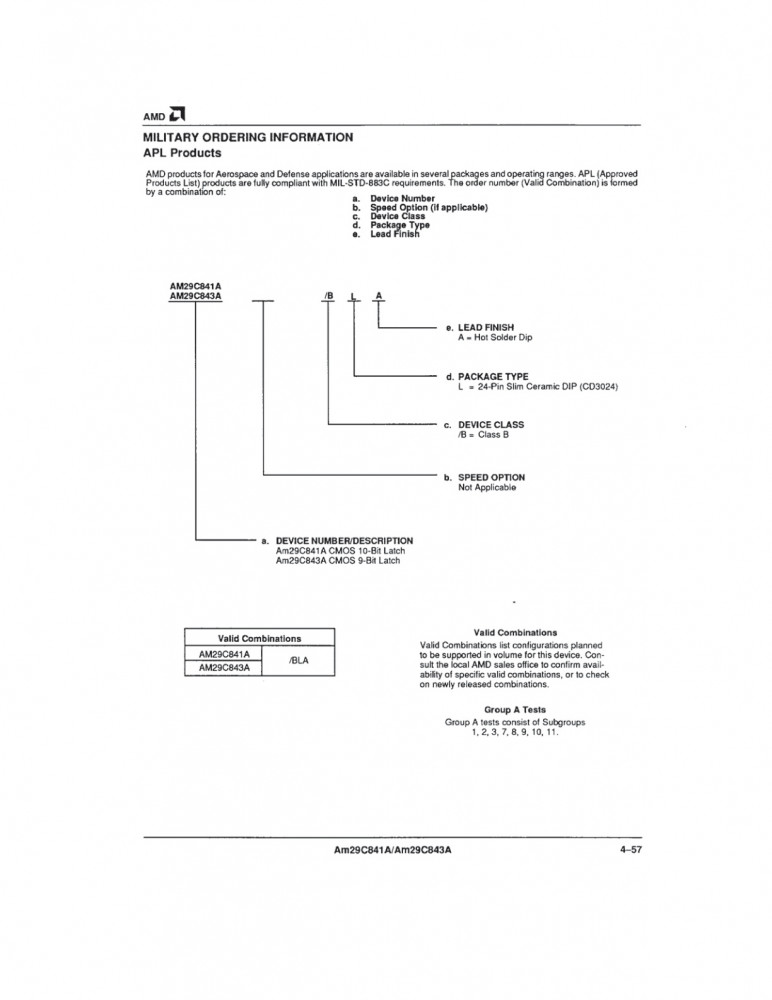 AM29C841A technical document page 7