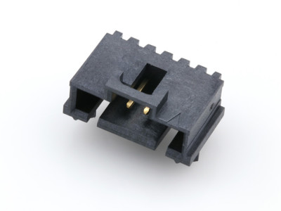 2.54mm Pitch SL Header, Single Row, Right-Angle, LCP, Shrouded, Surface Mount, with Pegs, 0.75µm Selective Gold (Au) Plating, 8 Circuits, Tape and Reel
