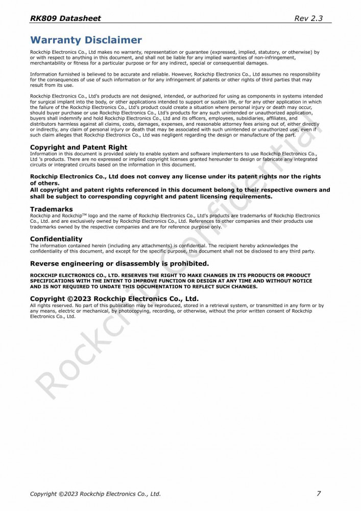 RK809 datasheet page 7
