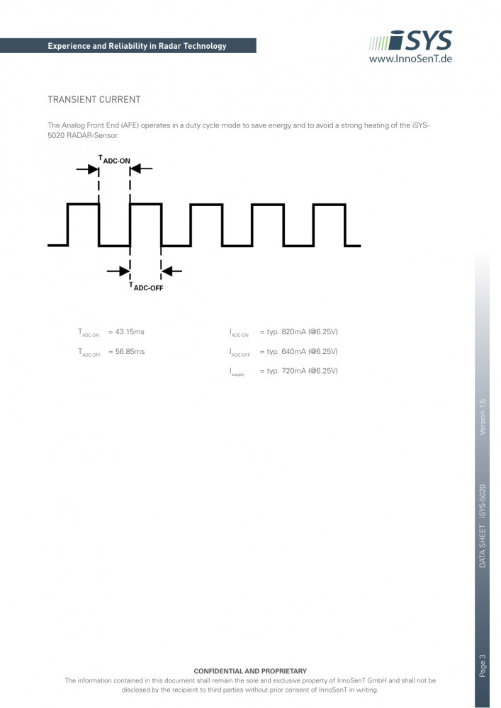 iSYS-5020 datasheet page 3