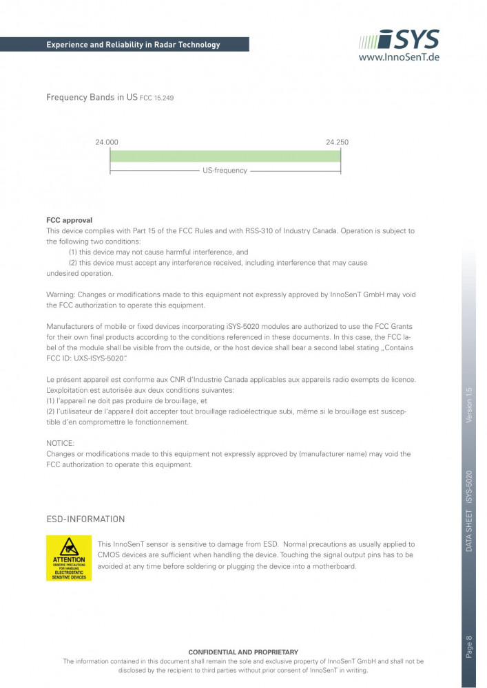 iSYS-5020 datasheet page 8