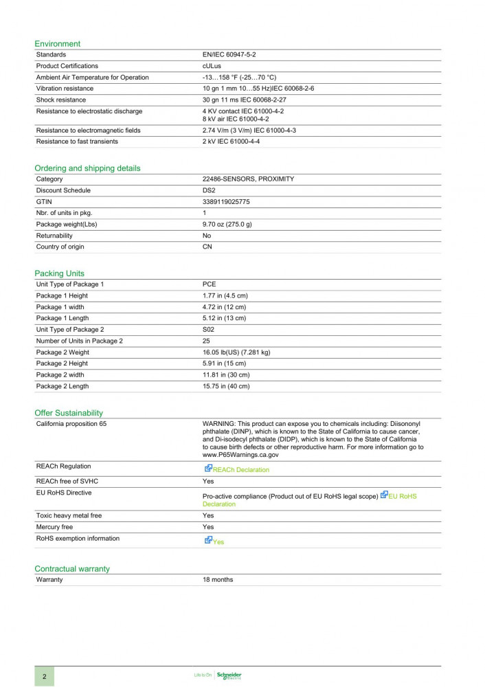 XT132B1FAL2 technical document page 2