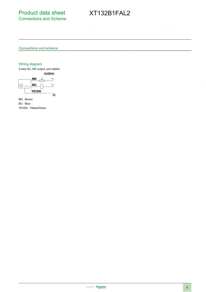 XT132B1FAL2 technical document page 5