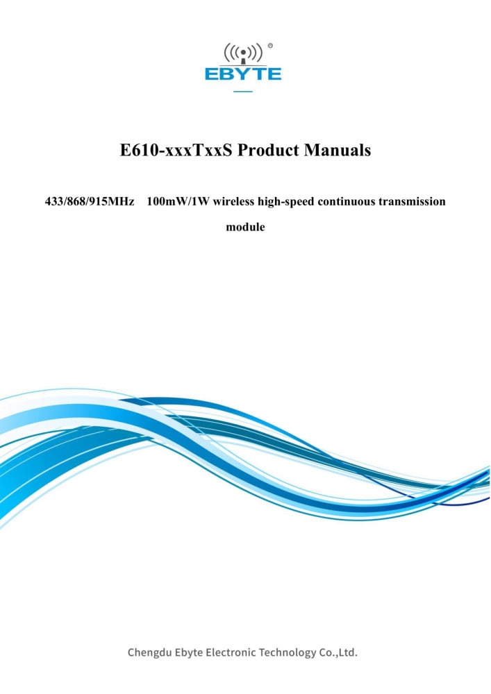 E610-433T20S datasheet page 1