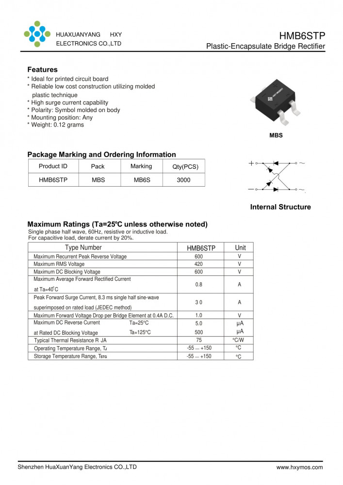 HMB6STP technical document page 1