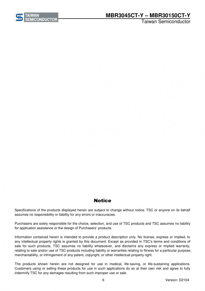 MBR30100CT-Y technical document page 6