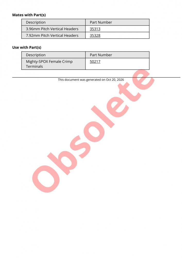 Technical document image 3 for MOLEX 351560800