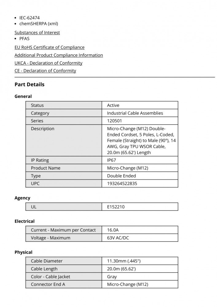 MOLEX 120501 series packaging drawing page 2