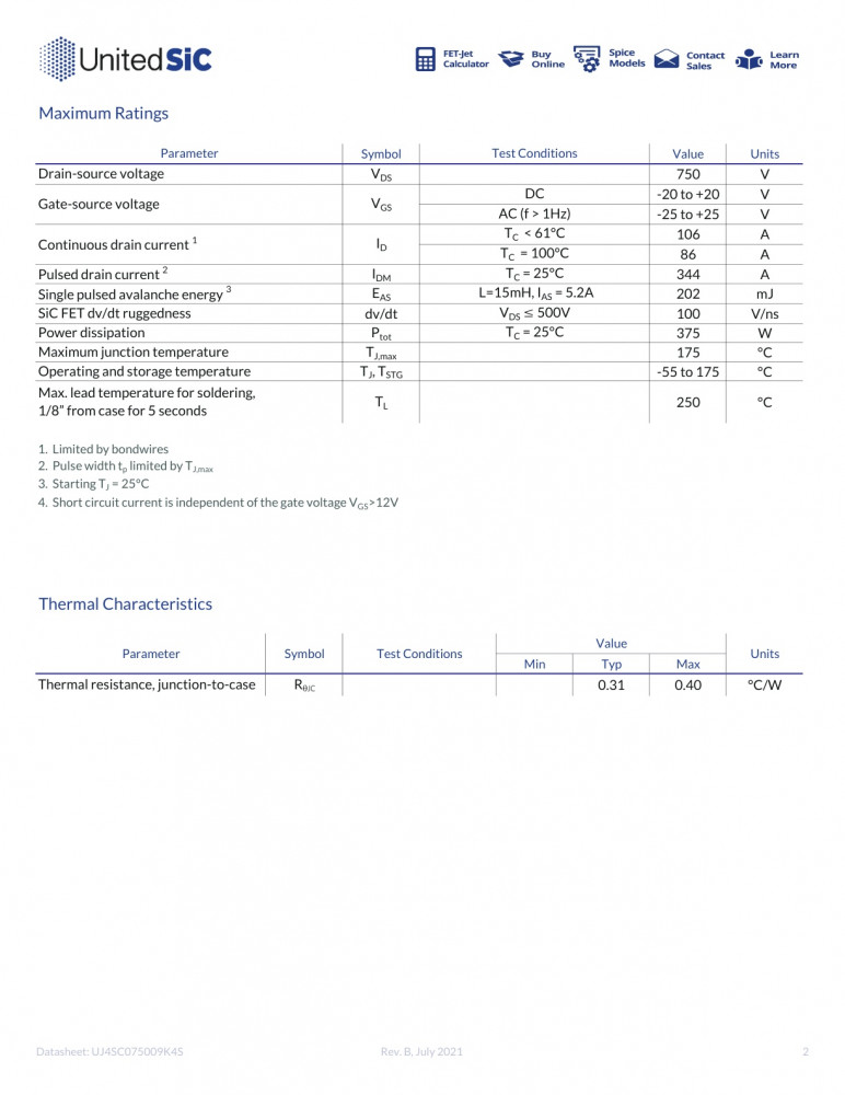 UJ4SC075009K4S datasheet page 2