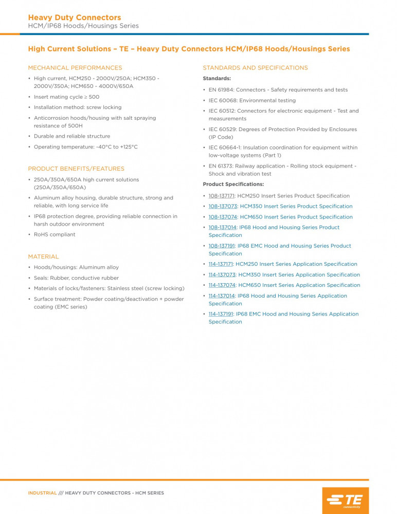TE Connectivity HCM documentation page 2