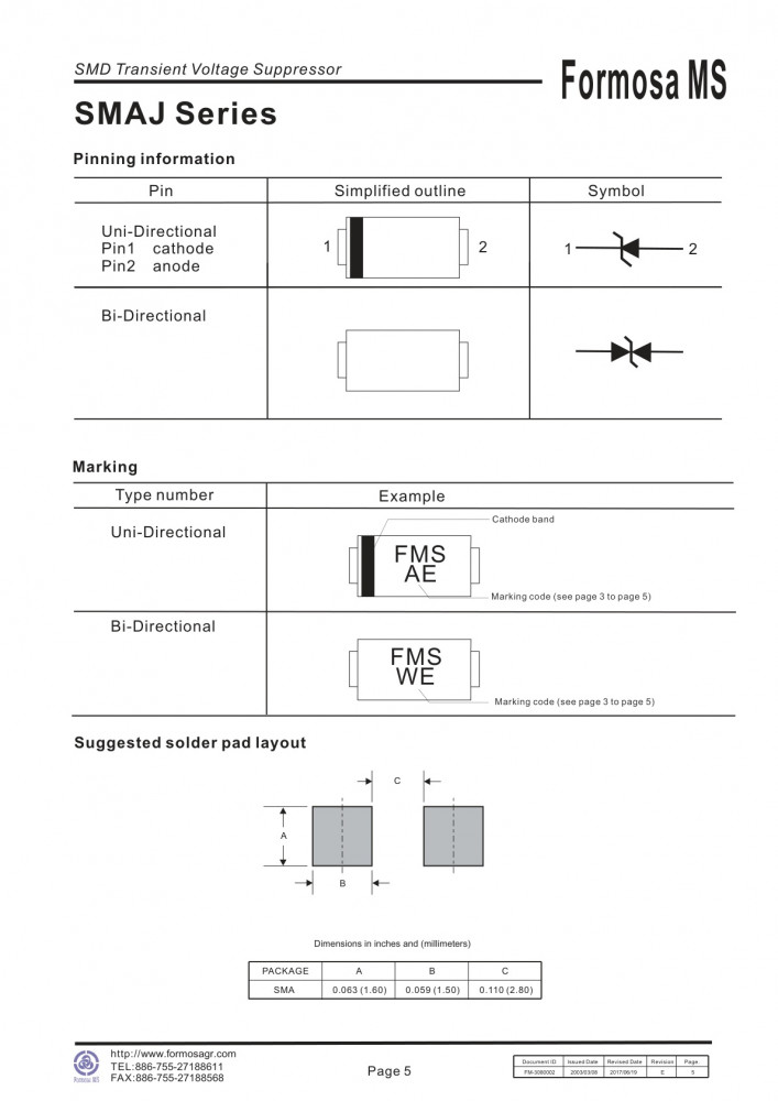 SMAJ series datasheet page 5