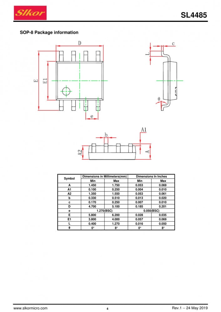 SL4485 datasheet page 4