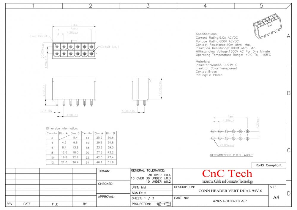 CNC Tech 4282 series specification page 1