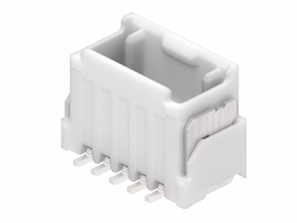 Micro-One Wire-to-Board Header, Vertical, 2.00mm Pitch, Single Row, Glow-Wire Capable, Surface Mount, 4 Circuits, Tin-Bismuth Plating, Natural, with Potting Capability, with Cover Tape