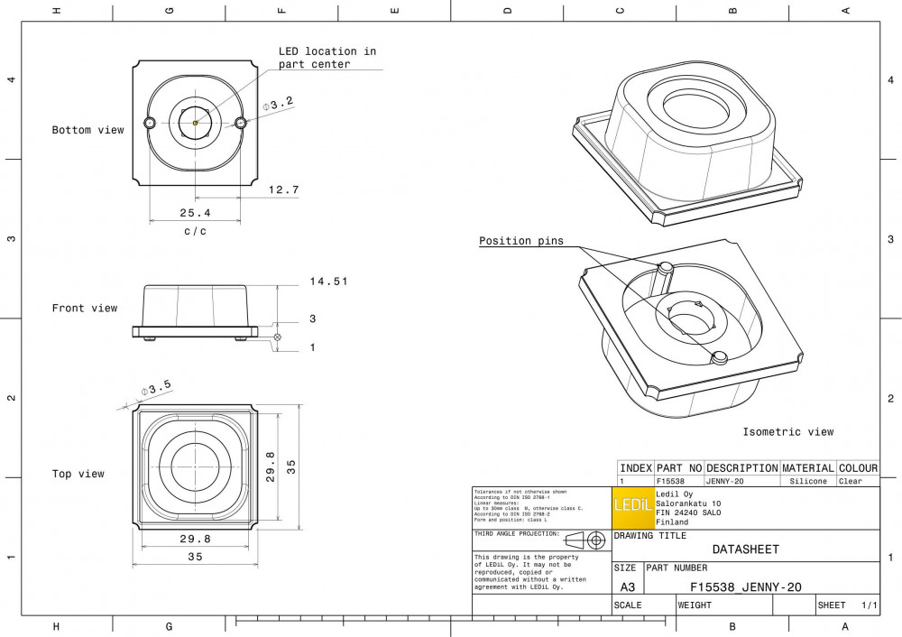 LEDiL F15538 JENNY-20 technical drawing