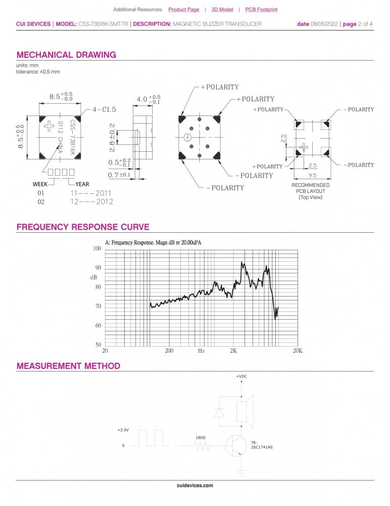 CSS-73B16K-SMT datasheet page 2