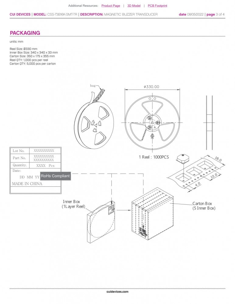 CSS-73B16K-SMT datasheet page 3