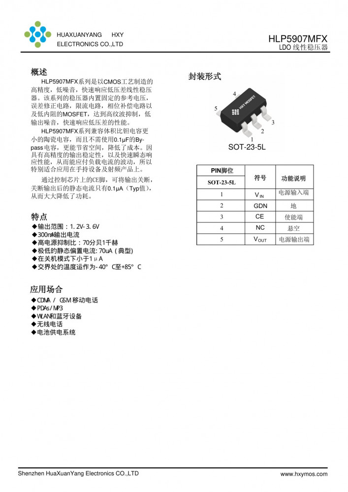HLP5907MFX-2.8/NOPB technical document page 1