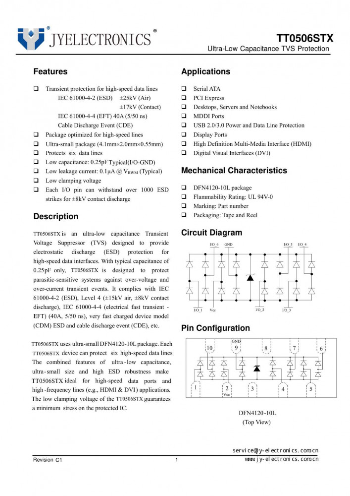 TT0506STX datasheet page 1