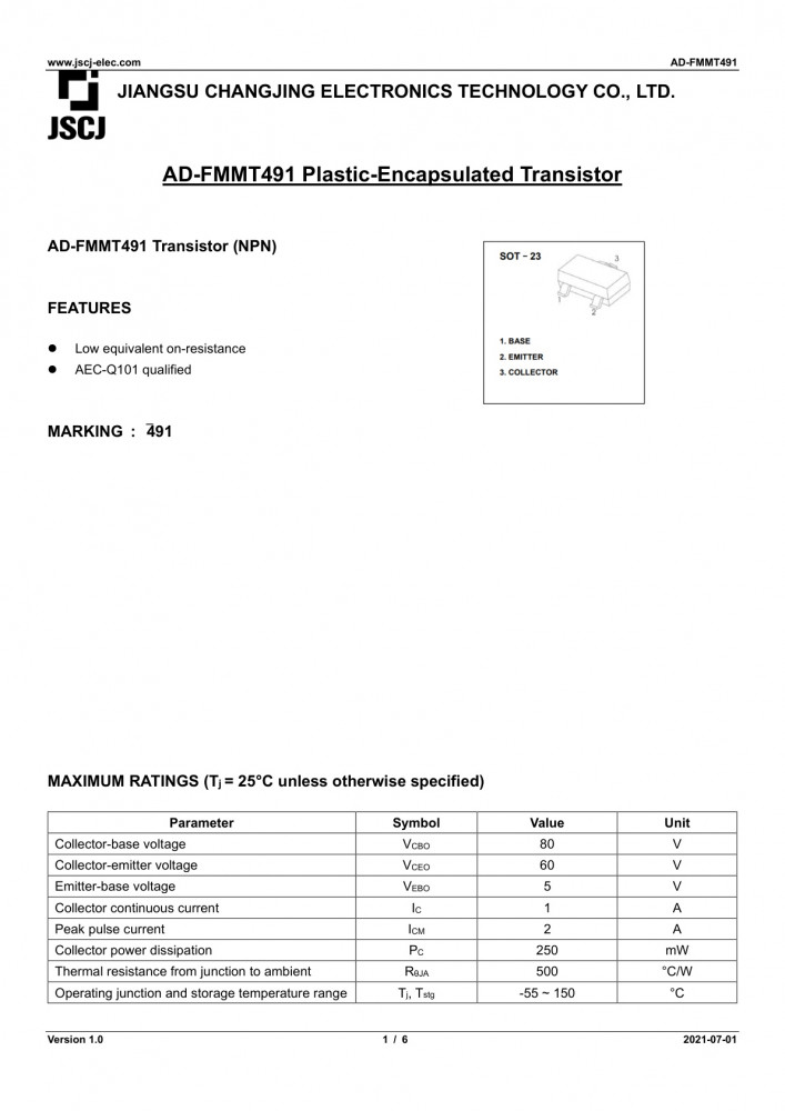 AD-FMMT491 datasheet page 1